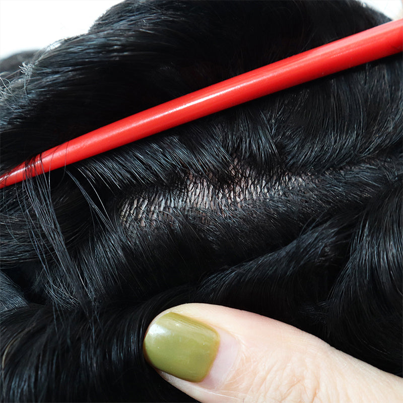 0.10-0.12mm Skin System Single Split Knots Scallop Front – Honourhair